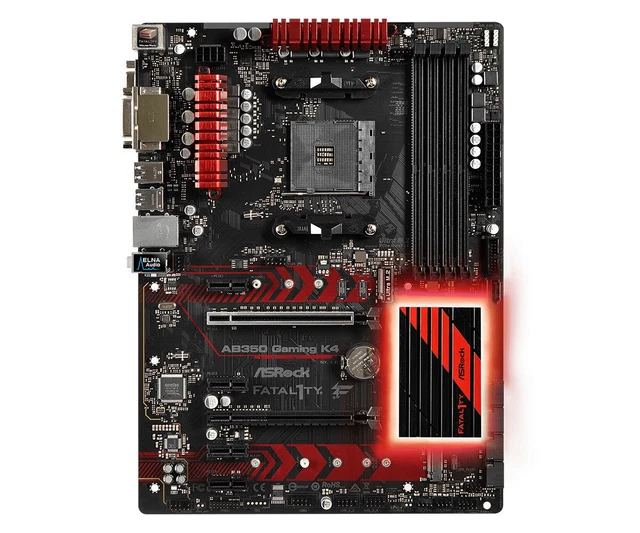 ASROCK AB350 GAMING K4 Motherboard AMD B350 Socket AM4 DDR4 m.2 ATX D ...