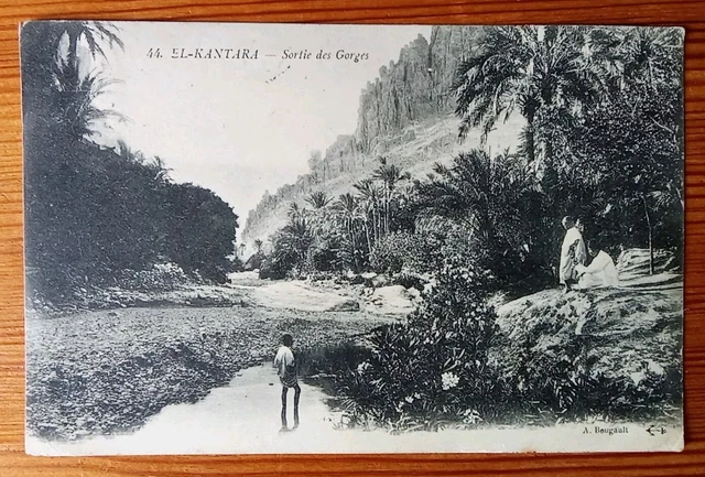 CPA, EL-KANTARA (ALGÉRIE), Sortie des Gorges animée 1912, Jolis Cachets EUR 6,00 - PicClick FR
