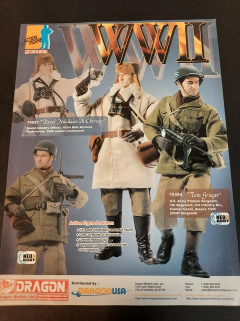 DRAGON MODELS WWII Soviet Infantry Officer Action Figure ~ Magazine ...