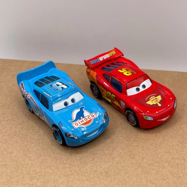 DISNEY PIXAR CARS Dinoco & Lightning McQueen Diecast car models 1/55 ...