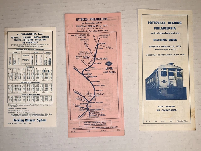 READING LINES SEPTA -reading Railway System- Reading Line-Timetable Feb ...