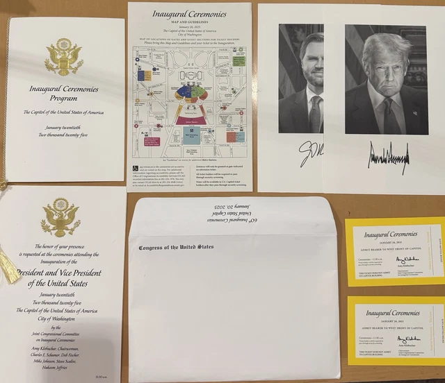 OFFICIAL TRUMP VANCE 60Th Presidential Inauguration Package & Tickets ...