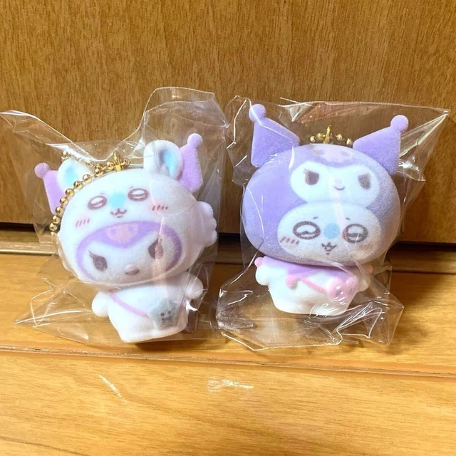 SANRIO X CHIIKAWA Momonga Kuromi Mini Figure Flockin Keychain 2025 JP £ ...