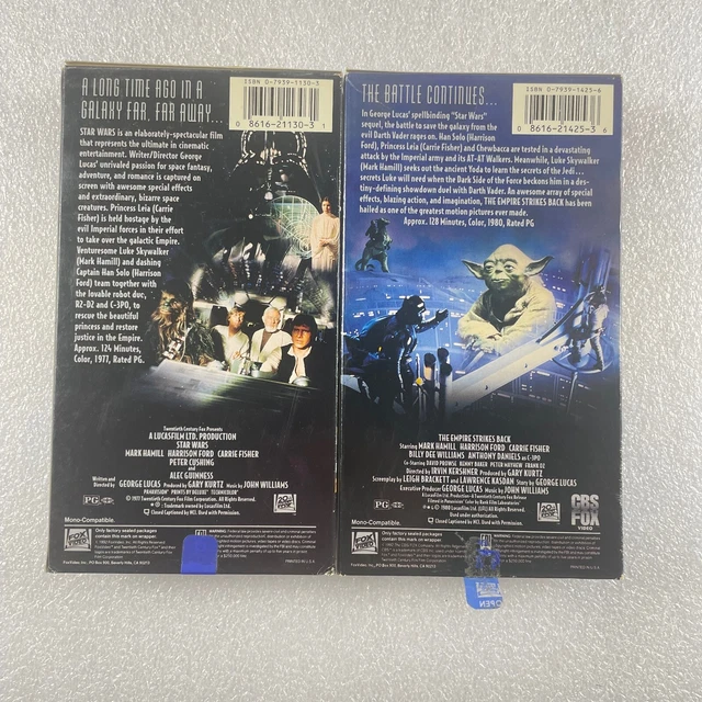 STAR WARS & THE EMPIRE STRIKES BACK on VHS £13.63 - PicClick UK