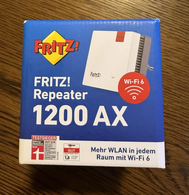 AVM FRITZ! REPEATER 1200 AX Repeater mit Wi-Fi 6 *NEU* EUR 60,00 ...