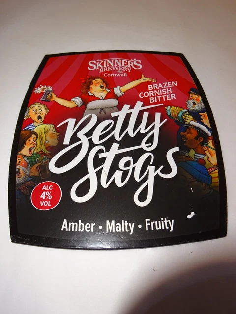 SKINNERS BREWERY - Betty Stogs Cornish Beer Real Ale Pump Clip ...