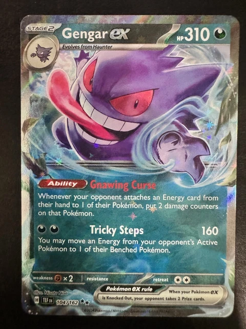 GENGAR EX - 104/162 Temporal Forces Sv Ultra Rare Pokemon Tcg English ...