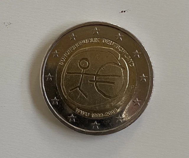 2 EURO MÜNZE Strichmännchen WWU 1999-2009 " F“ BRD EUR 1.000,00 - PicClick DE