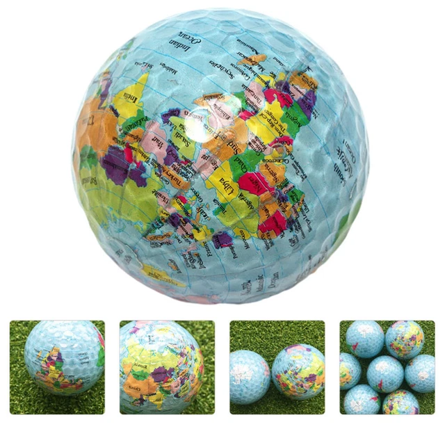 WORLD MAP GOLF Ball Set: Enhance Your Skills and Amaze Golf Fans £6.75 ...