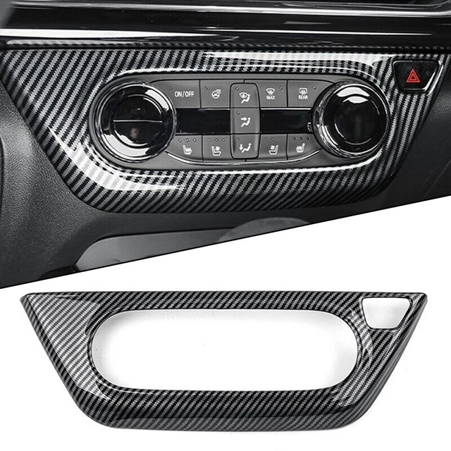 HOUSSE DE PANNEAU bouton A/C élégant en fibre de carbone garniture pour Chevro EUR 24,94 ...
