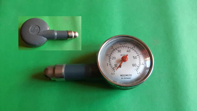 MANOMETRO MOTOMETER WEST germany tire pressure gauge vintage EUR 50,00 ...