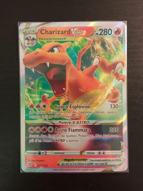 POKEMON CARD CHARIZARD V Astro 018/172 Astri Lucenti - ITA - MINT £37. ...