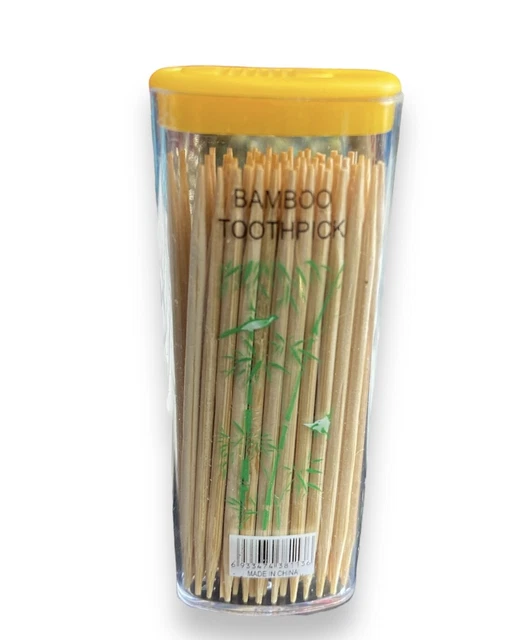 NEW BAMBOO STICK Tooth Picks Dental Floss Dental Care Oral Hygiene ...