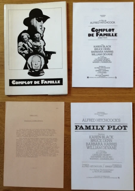 COMPLOT DE FAMILLE alfred hitchcock dossier de presse '76 EUR 40,00 ...