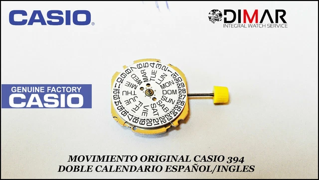 ORIGINAL MOVIMIENTO CASIO Modulo.394 Doble Calendar Ingles/Español EUR ...