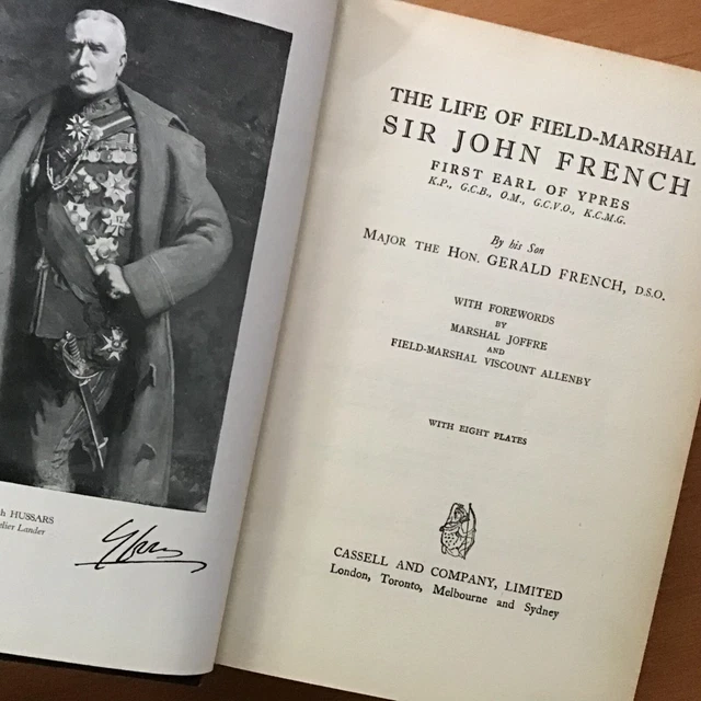 ORIGINAL WWI BRITISH Military History Book/Life Of Field-Marshal Sir ...