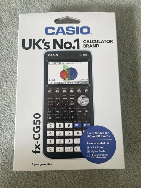 CASIO FX-CG50 GRAPHIC Calculator with Case and Wires, Perfect Condition ...