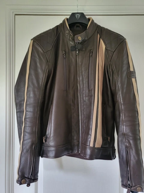 TRIUMPH RAVEN MOTORCYCLES Leather & GTX Jacket (S) £50.00 - PicClick UK