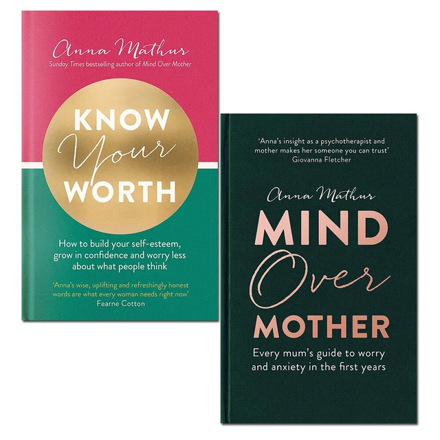 ANNA MATHUR 2 Books Collection Set Know Your Worth, Mind Over Mother ...