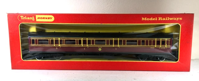 TRI-ANG HORNBY R748 LMS 2640 Brake Composite Coach OO Gauge Boxed Model ...