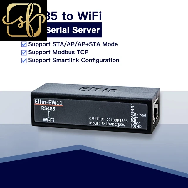 WIDE VOLTAGE 9-36VDC EW11 EW11A MINI RS485 Serial Server to WIFI ...