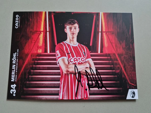 SC FREIBURG AUTOGRAMMKARTE Merlin Röhl 2022/2023 Original Signiert EUR ...