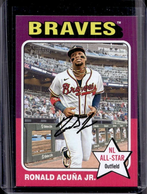 2024 TOPPS HERITAGE Ronald Acuna Jr. Variation échange d'images #321 Atlanta Braves EUR 0,92 ...