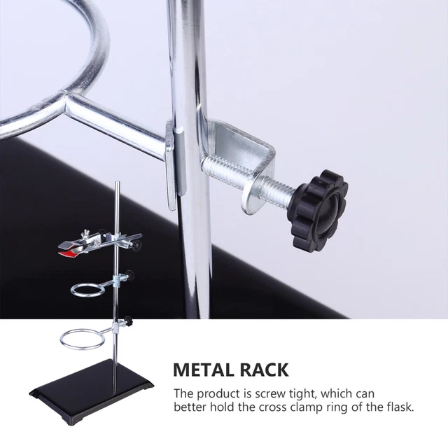 SCIENCE CLAMP STAND Clamps Set Distillation Kit Laboratory Retort Stand ...