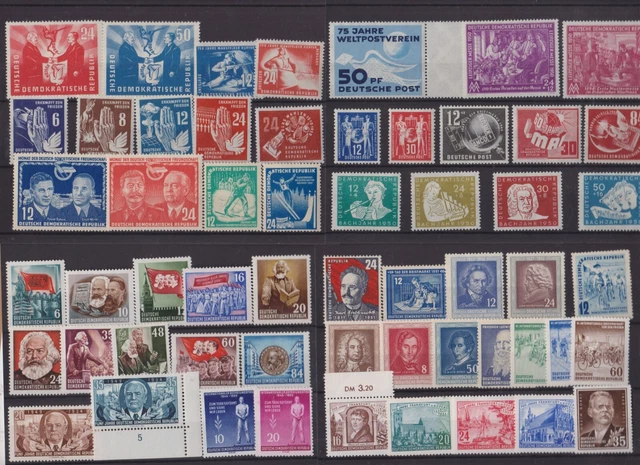 DDR 1950ER JAHRE Lot** mit kompletten Sätzen , Postfrisch (58 EUR 19,30 ...