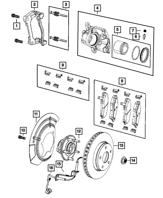 GENUINE MOPAR BRAKE Hub And Bearing 52060398AE $330.10 - PicClick CA