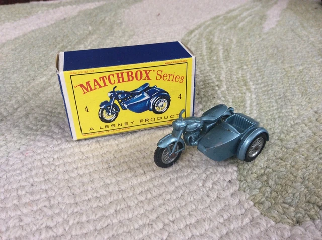 MATCHBOX SERIES LESNEY Triumph Motorcycle And Sidecar No.4 Dinky Toys ...