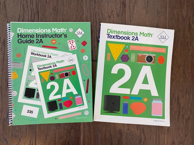 SINGAPORE DIMENSIONS MATH 2A Textbook and Instructor's Guide $24.98 ...