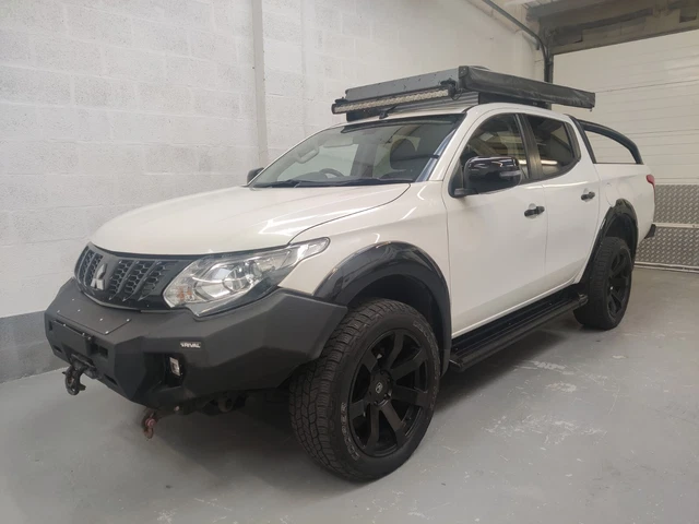 2019 MITSUBISHI L200 Barbarian Pearl White RIVAL BUMPER WINCH ROOF RACK ...