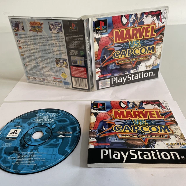 MARVEL VS CAPCOM Clash of the Super Heroes PS1 Playstation 1 completo ...