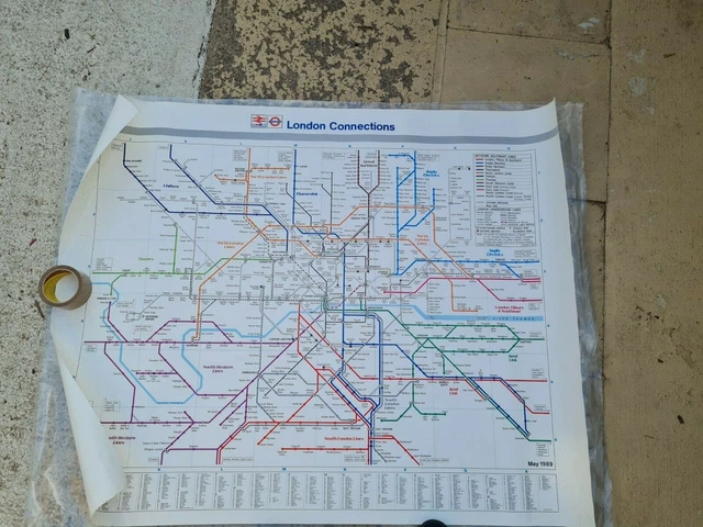 BRITISH RAIL NETWORK South East Quad Royal Poster London Connections ...