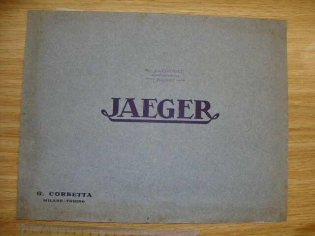 JAEGER CATALOGO ORIGINALE Anni'30 Moto- Auto Pre-War ,Con Listino EUR ...