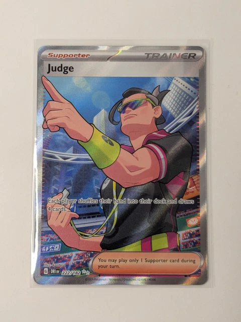 JUDGE 222/182 POKÉMON TCG Destined Rivals Full Art Secret Rare NM Free ...