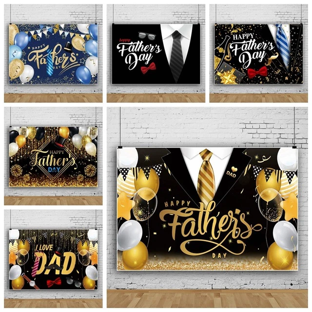 HAPPY FATHER'S DAY Photo Backdrop Party Banner Background Booth Prop ...