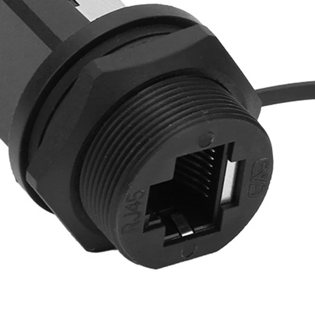 2PCS IP67 RJ45 Adapter RJ45-180° RJ45 Panel Mount CCTV Systems $22.64 ...