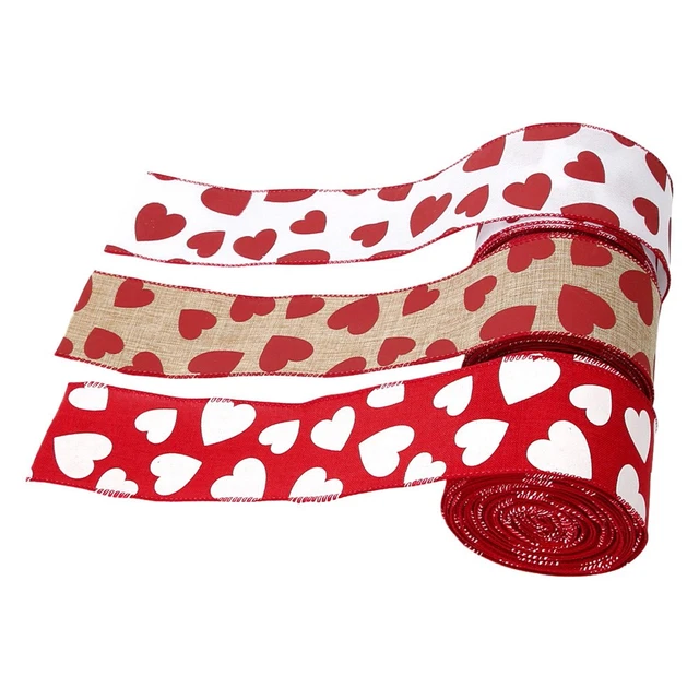 3 ROLLS LOVE Ribbon Valentines Ribbons for Crafts Valentine's Day $20. ...