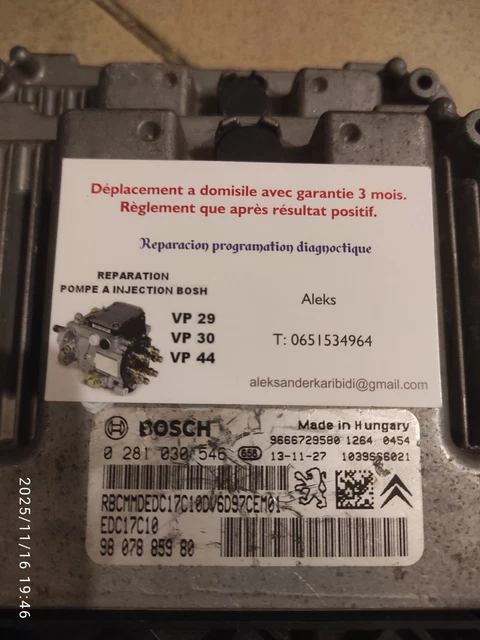 CALCULATEUR DECODE (IMMO OFF) peugeot-Citroën BOSH EDC17C10, 0281030545 ...