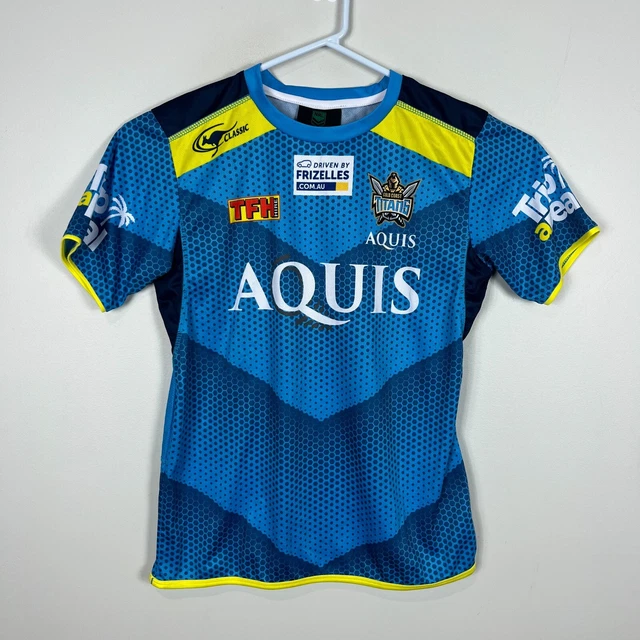 GOLD COAST TITANS NRL Rugby League Lightweight Training Shirt Mens ...