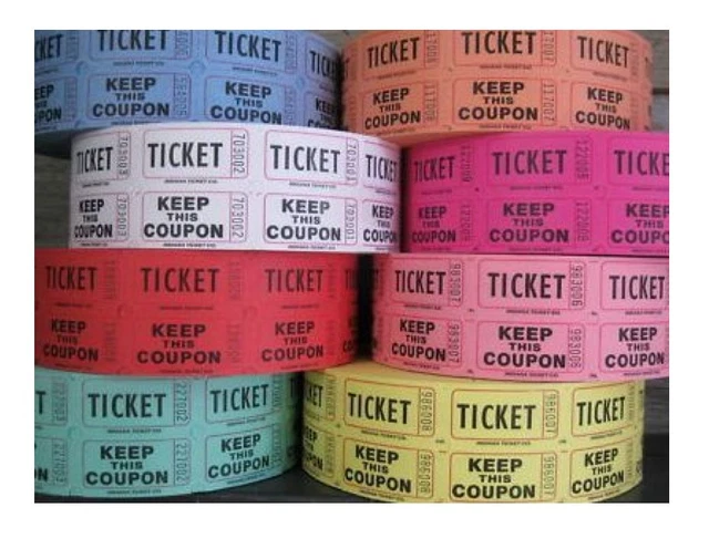 ROULEAU 2000 TICKET DOUBLE COUPON NEUFS tombola animation mariage ...