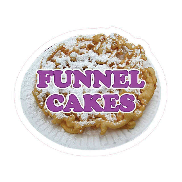 FOOD TRUCK DECALS Funnel Cakes Style C Concession Concession Sign ...