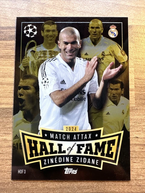 MATCH ATTAX 2024/25 2025 Hall Of Fame Chrome Card Zinedine Zidane HOF 3 ...