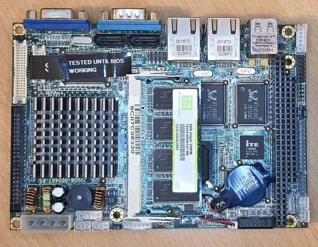 IEI WAFER-LX-800-R11 INDUSTRIAL Motherboard. Tested up to BIOS, Working ...