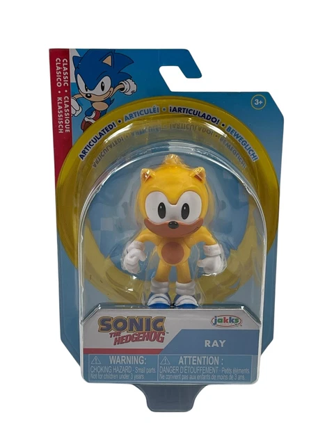 SONIC THE HEDGEHOG Ray Figure 6cm Articulated Collectable Toy By Jakks ...