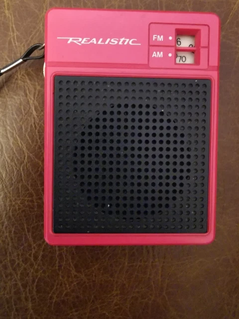 RARE VINTAGE RADIO Shack Handheld Transistor Radio Pink division of ...