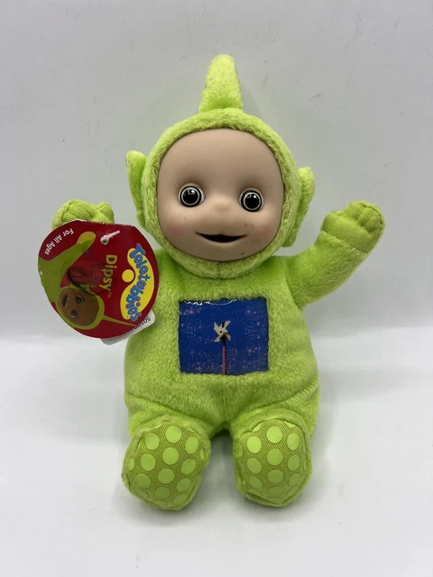 GREEN TELETUBBIES DIPSY Plush Stuffed Toy Windmill Ragdoll 7" Vintage ...