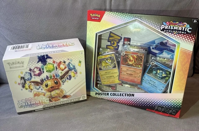 PRISMATIC EVOLUTIONS BUNDLE - Elite Trainer Box ETB + Poster collection ...